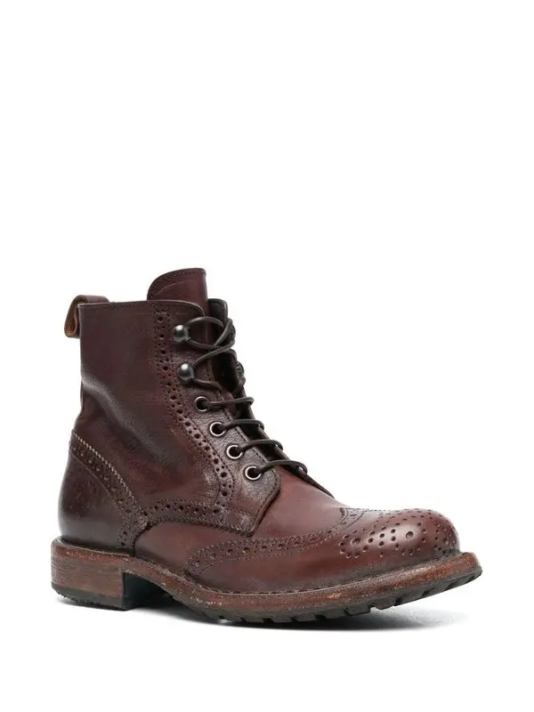 Moma Brogue-detail Ankle Boots