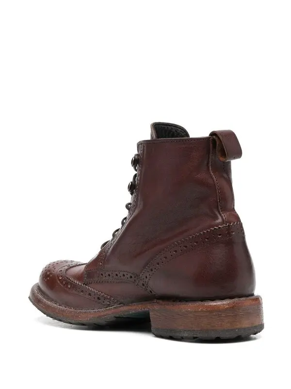 Moma Brogue-detail Ankle Boots