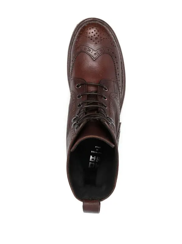 Moma Brogue-detail Ankle Boots