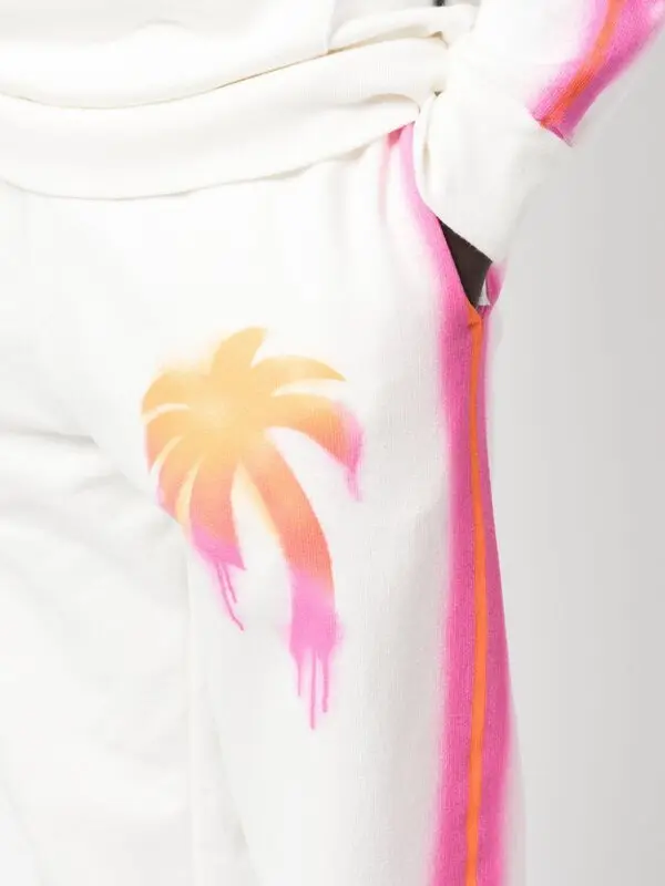 Palm Angels Sprayed Palm Cotton Track Pants