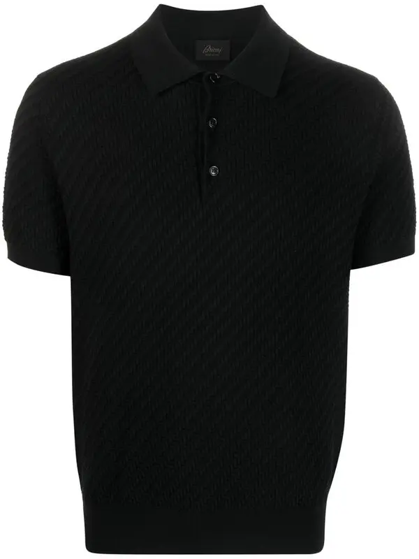 Brioni Waffle-knit Polo Shirt