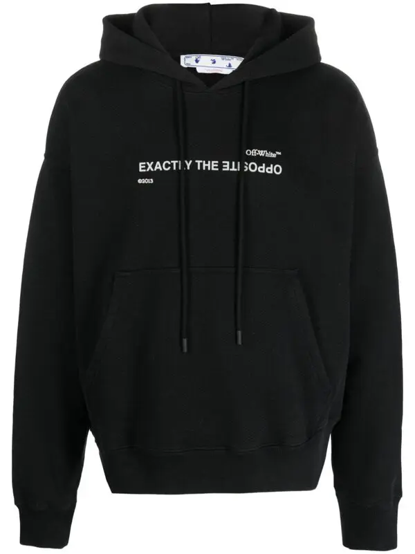 Off-White Slogan-print Drawstring Hoodie