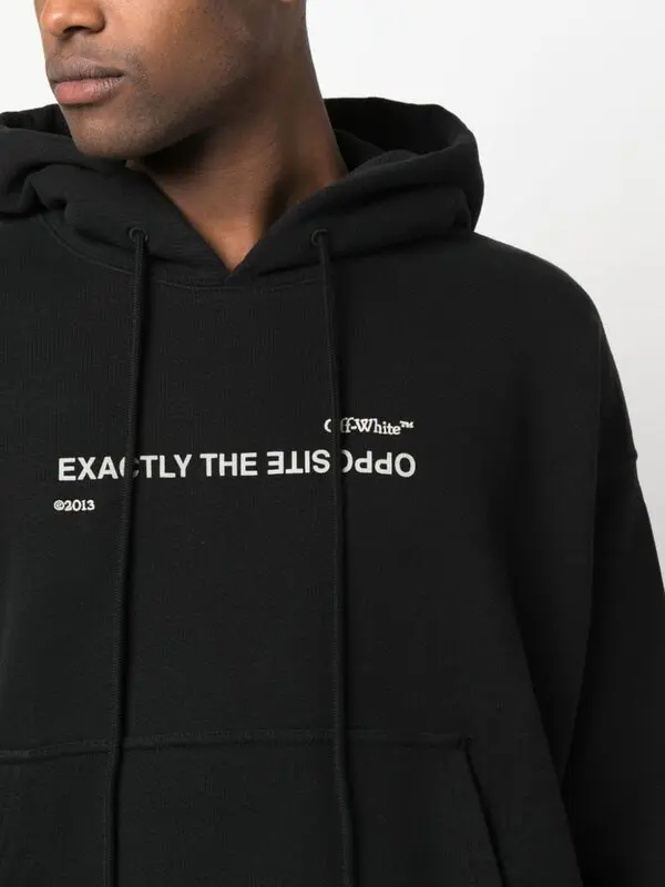 Off-White Slogan-print Drawstring Hoodie