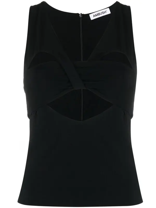 AMBUSH Cut-out Sleeveless Top - Black