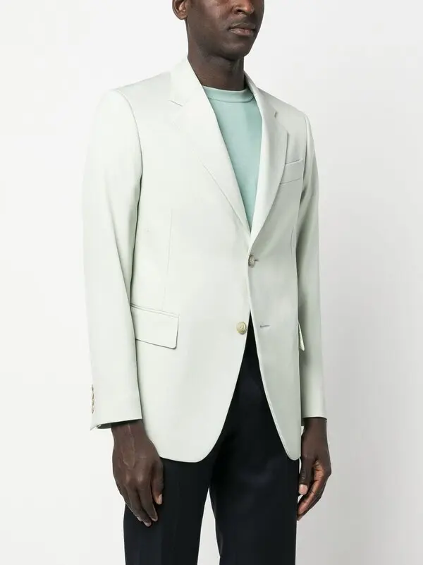 LANVIN Single-breasted Wool Blazer - Green