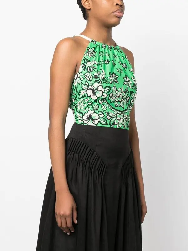 Red Valentino Floral-print Cropped Top