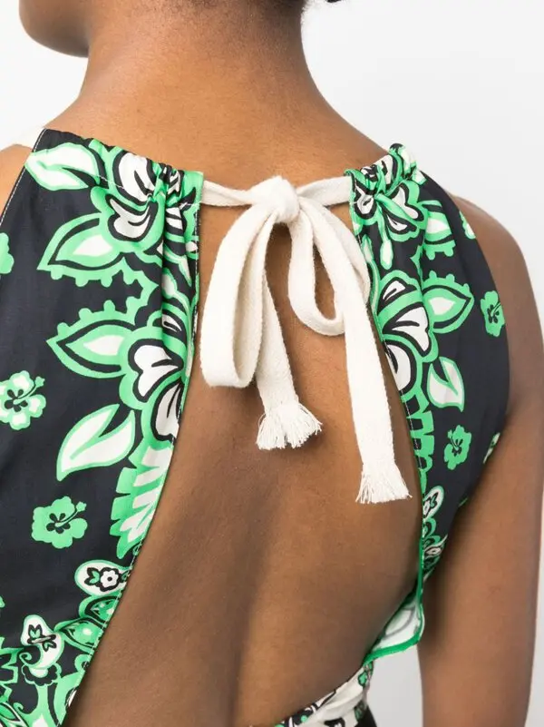 Red Valentino Floral-print Cropped Top