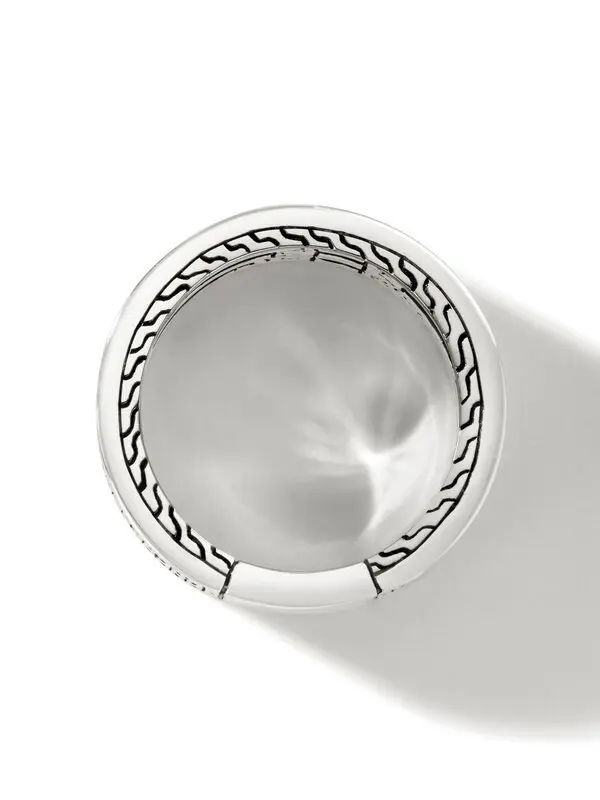 John Hardy 18kt White Gold Classic Chain Multi-stone Ring - Silver