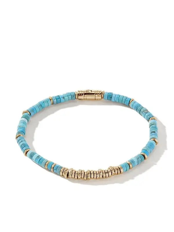 John Hardy 14kt Yellow Gold Turquoise Bracelet - Blue