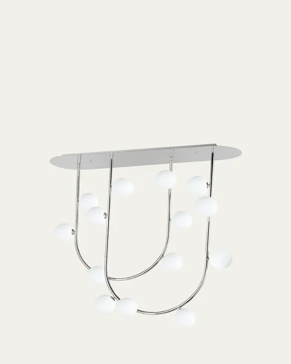 Studio M X Nina Magon Design From Contour 14-light Fixed Stem Ceiling Light 4000k - Polished Chrome