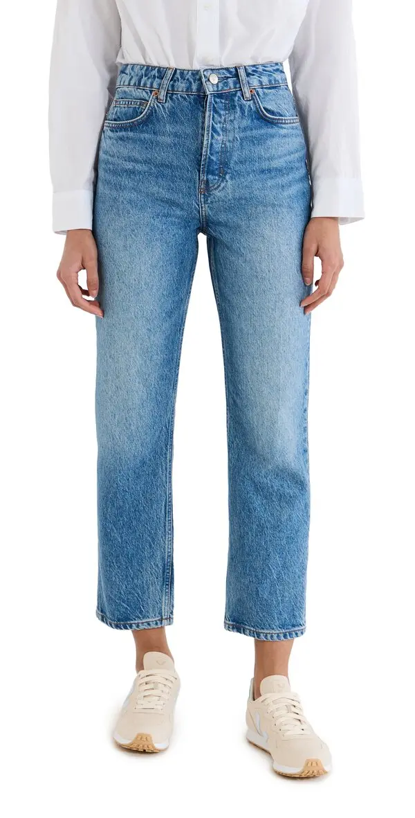 REFORMATION Cynthia High Rise Straight Cropped Jeans