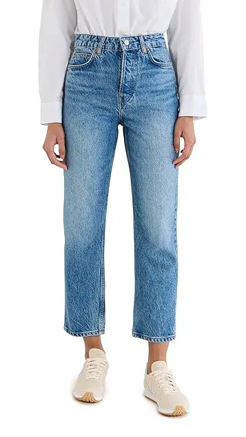 REFORMATION Cynthia High Rise Straight Cropped Jeans