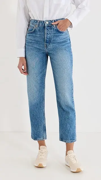 REFORMATION Cynthia High Rise Straight Cropped Jeans