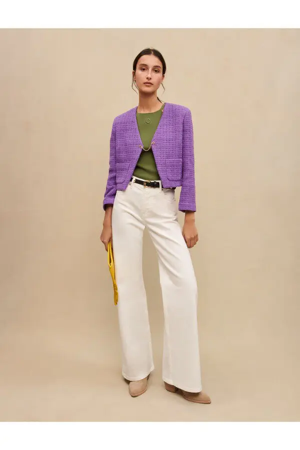 Maje Cropped Tweed Jacket