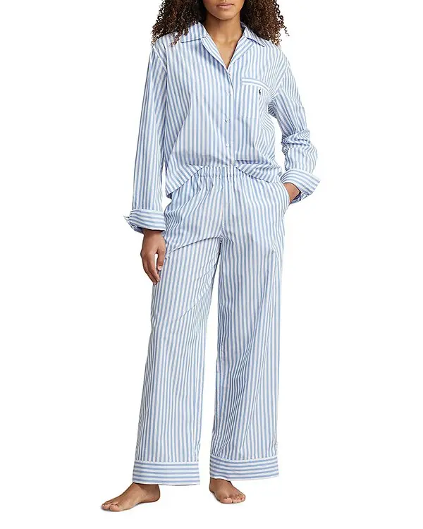 Polo Ralph Lauren Bailey Striped Pajama Set - Wide Stripe