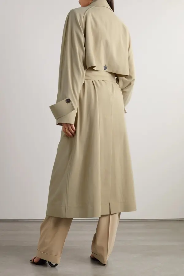 FERRAGAMO Belted Wool Trench Coat