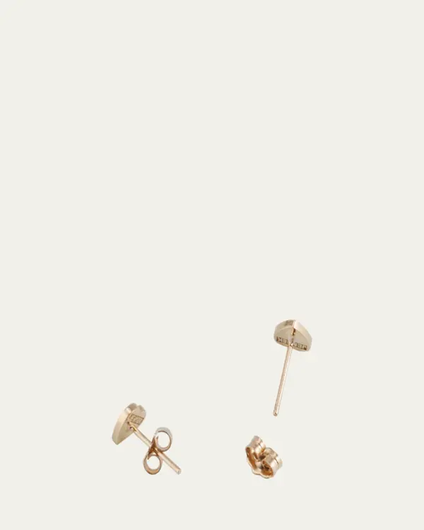 JENNIFER MEYER 18k Plain Heart Stud Earrings