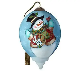 NE'QWA Snowman With Joy Sign Ornament - One-color