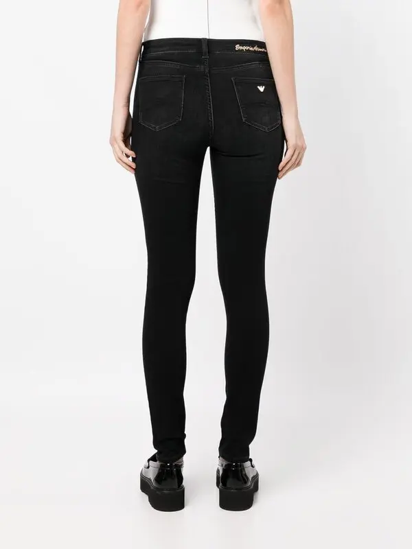 Emporio Armani Skinny-cut Jeans - Black