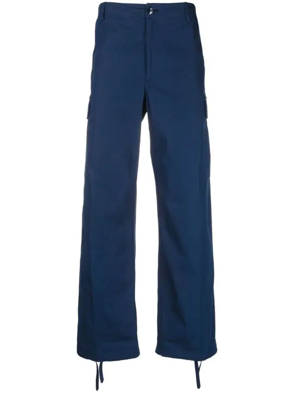 Kenzo Straight-leg Cargo Trousers - Blue