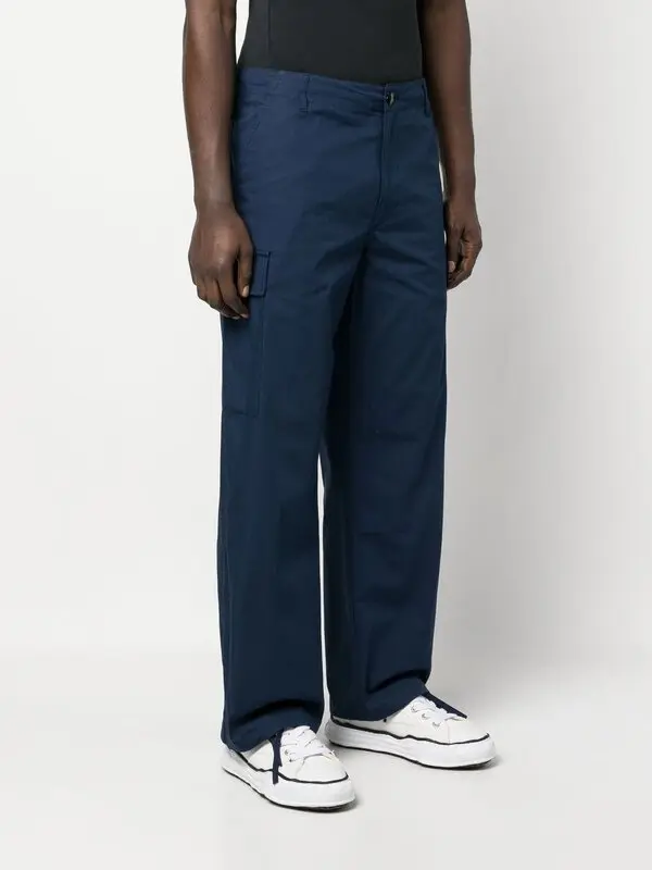 Kenzo Straight-leg Cargo Trousers - Blue