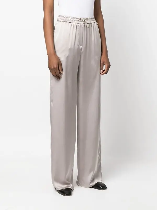 Herno Shiny Palazzo Pants - Neutrals