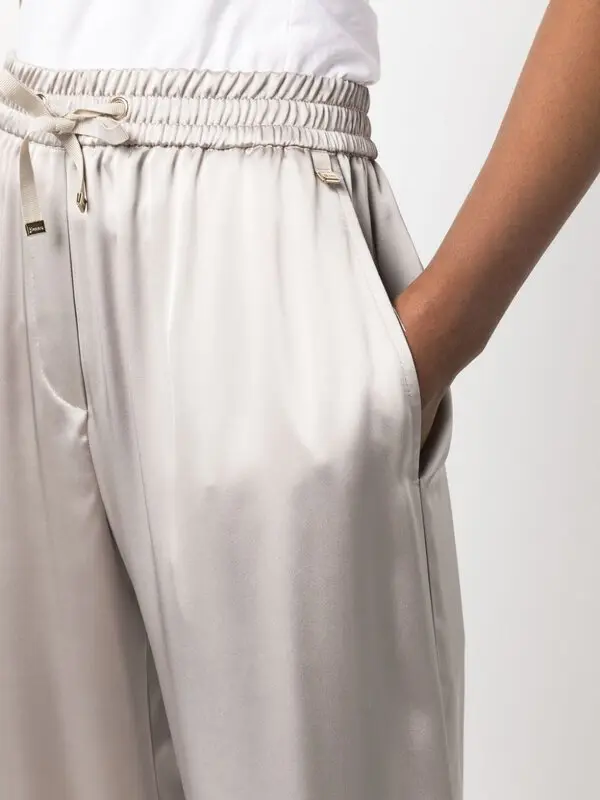 Herno Shiny Palazzo Pants - Neutrals