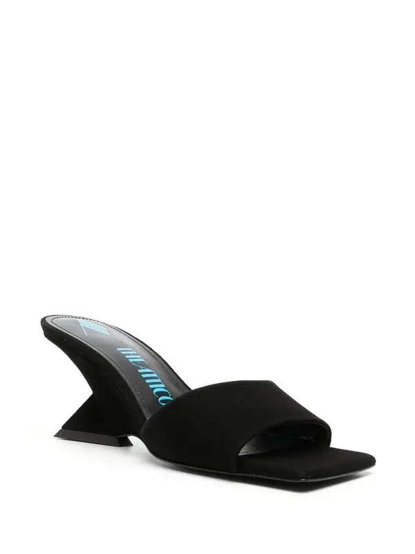 Attico Cheope Suede Sandals - Black