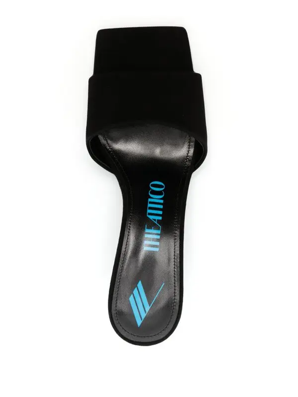 Attico Cheope Suede Sandals - Black