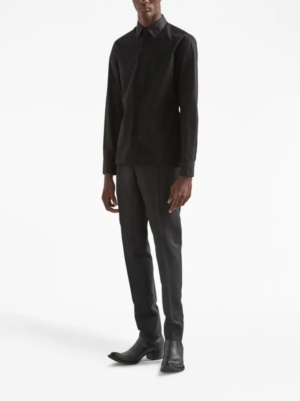 Prada Long-sleeved Cotton Shirt - Black