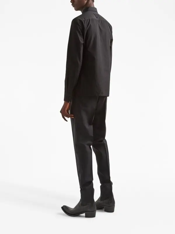 Prada Long-sleeved Cotton Shirt - Black