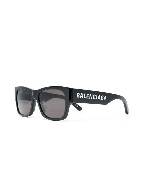 Balenciaga Enamelled-logo Square-frame Sunglasses