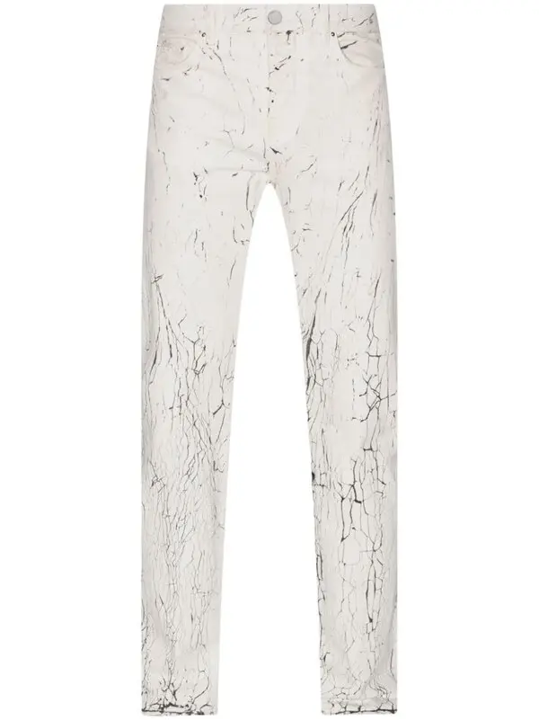 Amiri Mud Crack Straight-leg Jeans
