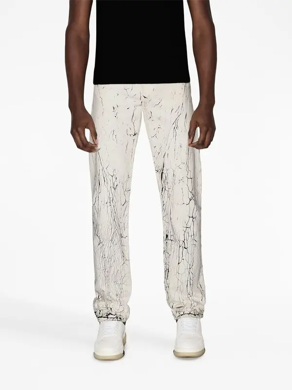 Amiri Mud Crack Straight-leg Jeans
