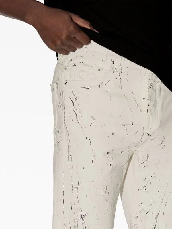 Amiri Mud Crack Straight-leg Jeans