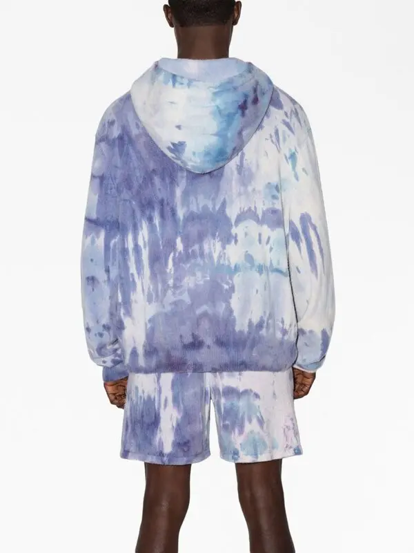 Amiri Tie-dye Cashmere Hoodie - Purple