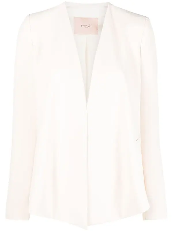 TWINSET Open-front Crêpe Cady Blazer