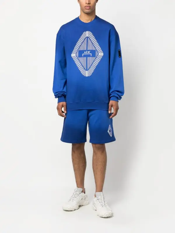 A-COLD-WALL* Gradient Logo-print Sweatshirt - Blue