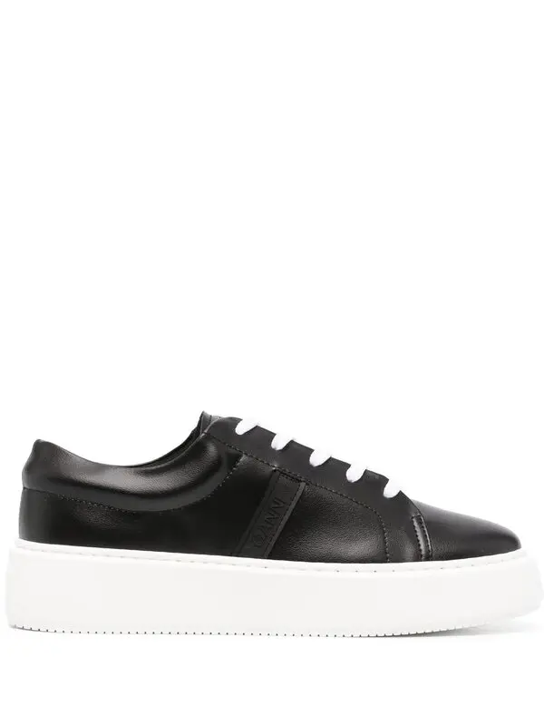 GANNI Low-top Flatform Sneakers - Black