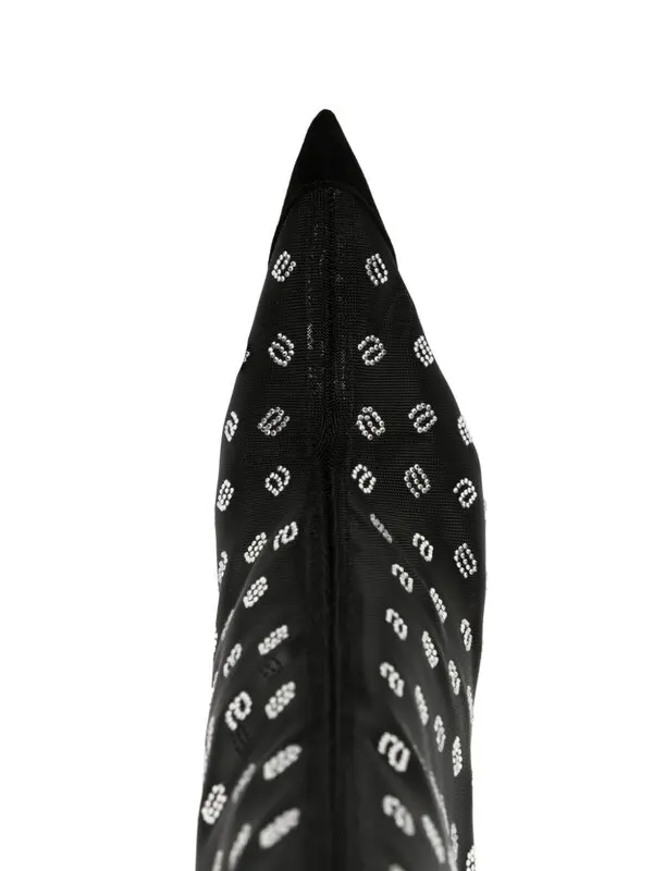 Alexander Wang Crystal-logo Mesh Boots