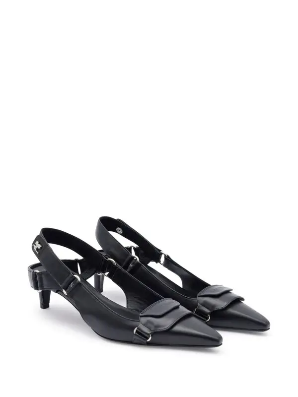 COURREGES Racer Leather Pumps - Black