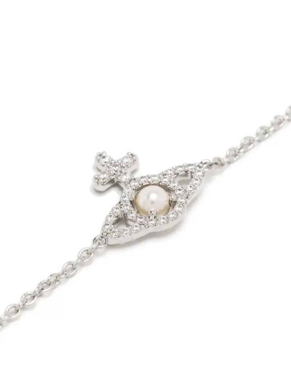 VIVIENNE WESTWOOD Olympia Pearl Chain Bracelet - Silver