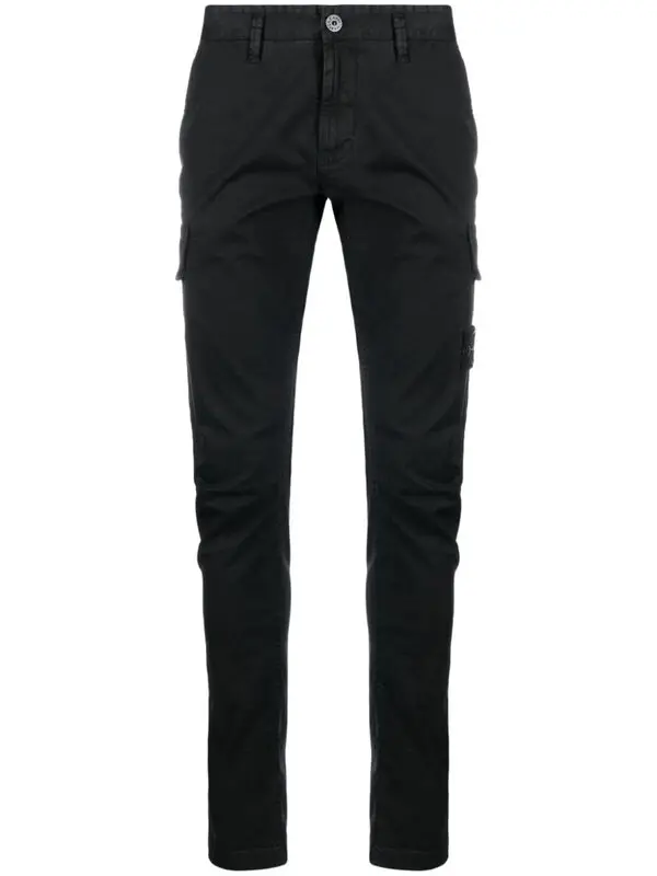 Stone Island Stretch-cotton Tapered-leg Trousers