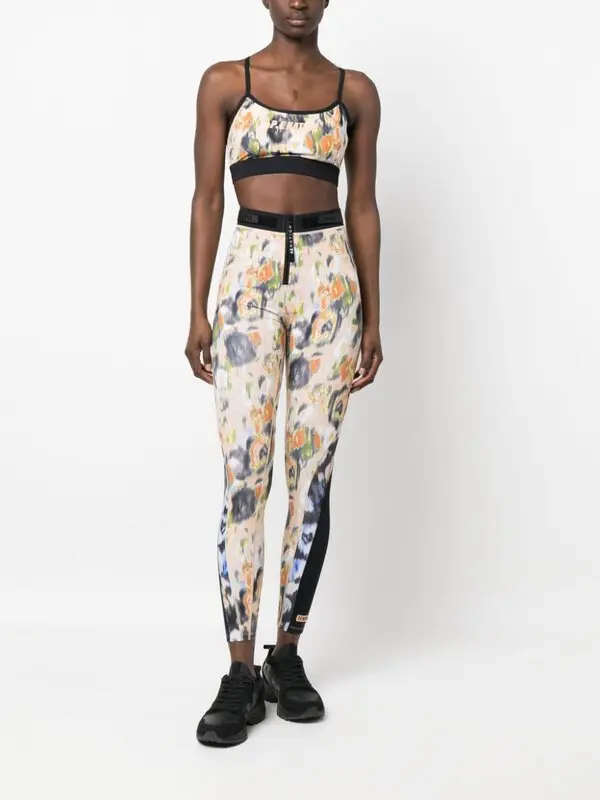 P.E Nation Graphic-print Scoop-neck Sports Bra