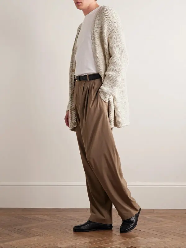 THE ROW Zaydi Open-knit Cotton And Silk-blend Cardigan