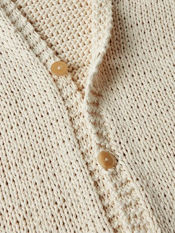 THE ROW Zaydi Open-knit Cotton And Silk-blend Cardigan