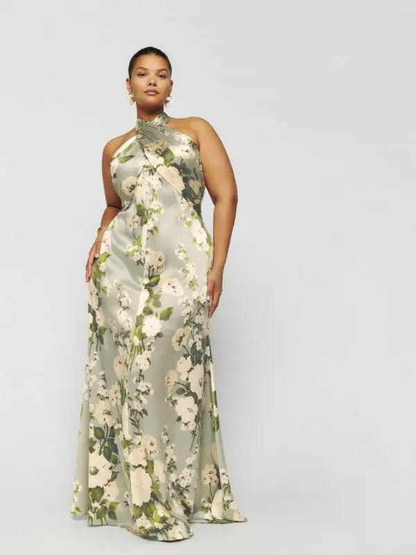 REFORMATION Veria Silk Dress Es