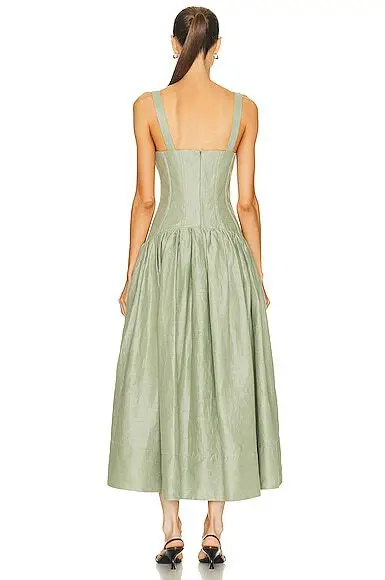 nicholas drenica drop waist corset midi dress LP887 Emerald Sexy Deep V Neck Long Sleeves Evening Dresses Long Forma –  Siaoryne main image 0