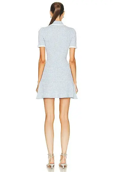 blue lurex knitted mini dress Mini Dress Lurex Knitted