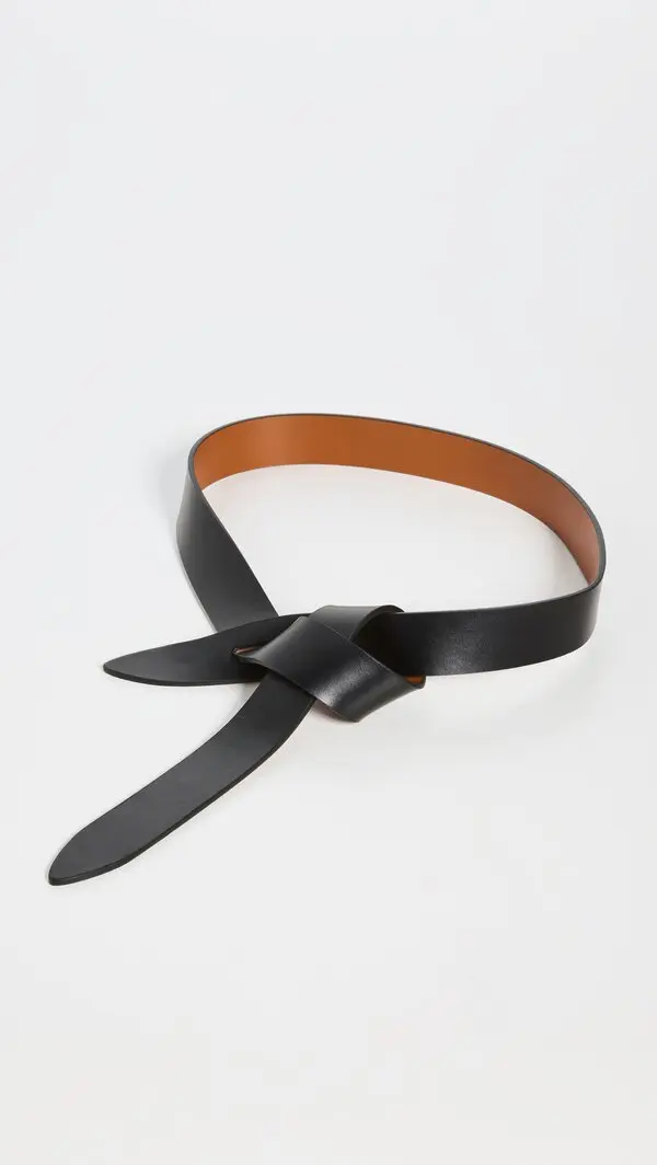 Isabel Marant Lecce Bicolor Belt - Black/natural